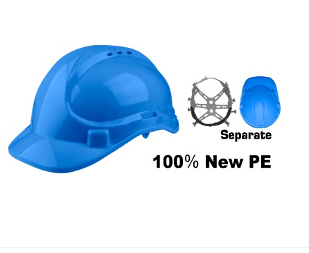 Casco de Seguridad Azul Ingco - Servicomer