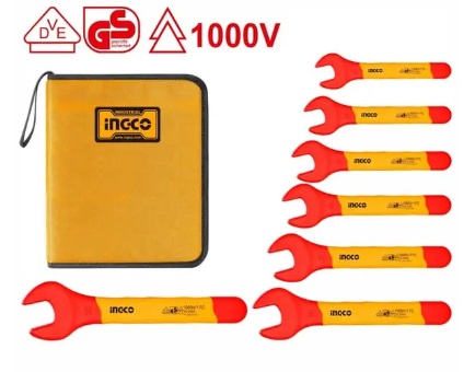 Llave de Boca Aislada 1000V 7 Piezas Ingco - Servicomer