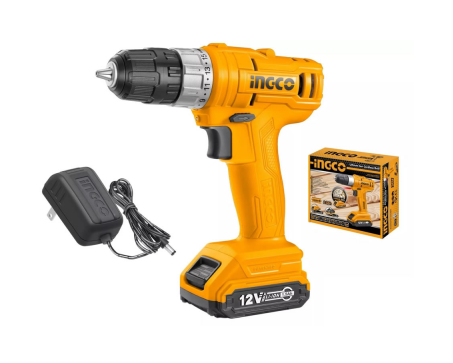 Taladro Inalambrico 12V C/Bateria y Cargador Ingco - Servicomer